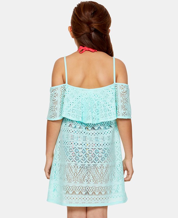 Summer Crush Big Girls Cold-Shoulder Cover-Up Dress - Macy's