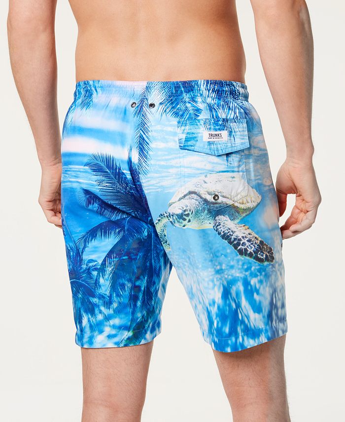 Trunks Surf & Swim Co. Men's Photo Reel Turtle Graphic 6" Swim Trunks ...