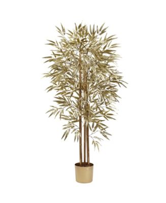 Nearly Natural 5' Golden Faux Tree - Macy's