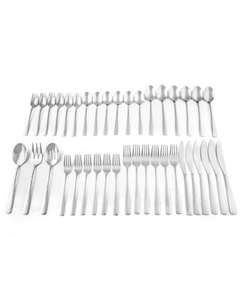 Cambridge Arie Hammered 39 Piece Flatware Set, Service for 6 - Macy's