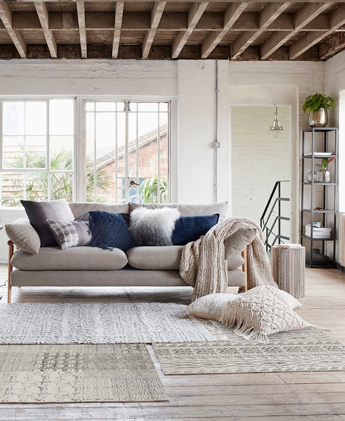 French Connection Gabi Stonewash Printed Cotton 27" x 45" Accent Rug ...