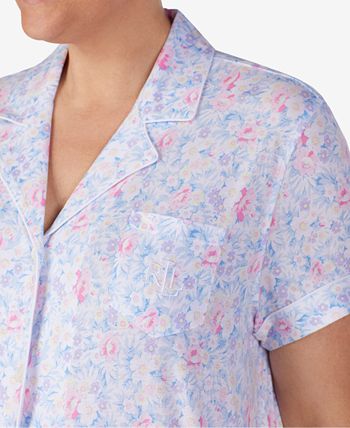 Lauren Ralph Lauren Plus Size Knit Cotton Bermuda Shorts Pajama Set ...