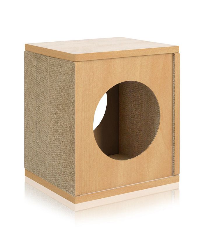 Way Basics Eco Friendly Cat Scratcher Cube House - Macy's
