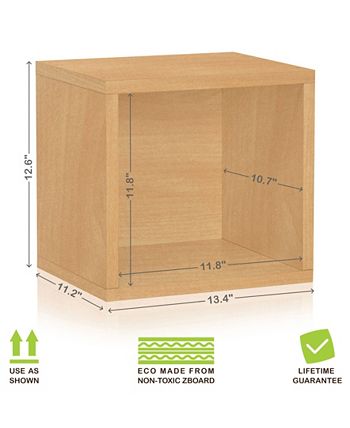 Way Basics Eco Stackable Connect Open Storage Cube and Cubby Organizer ...