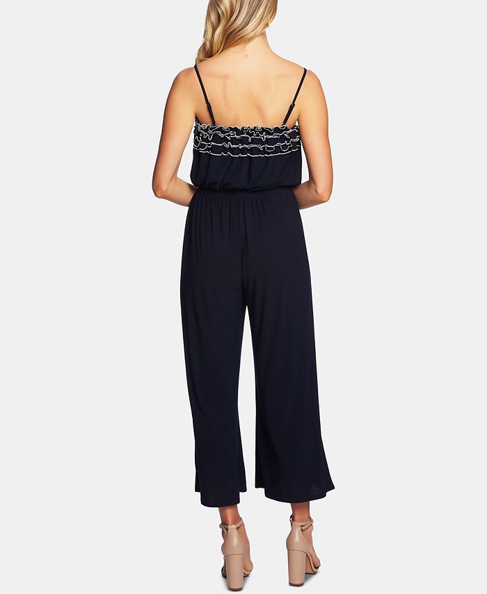 CeCe Ruffled Knit Jumpsuit - Macy's