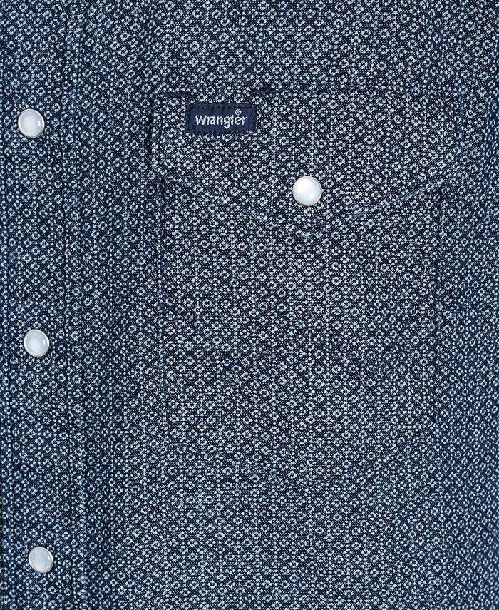 Wrangler Men's Authentic Western Short-Sleeve Shirt - Macy's