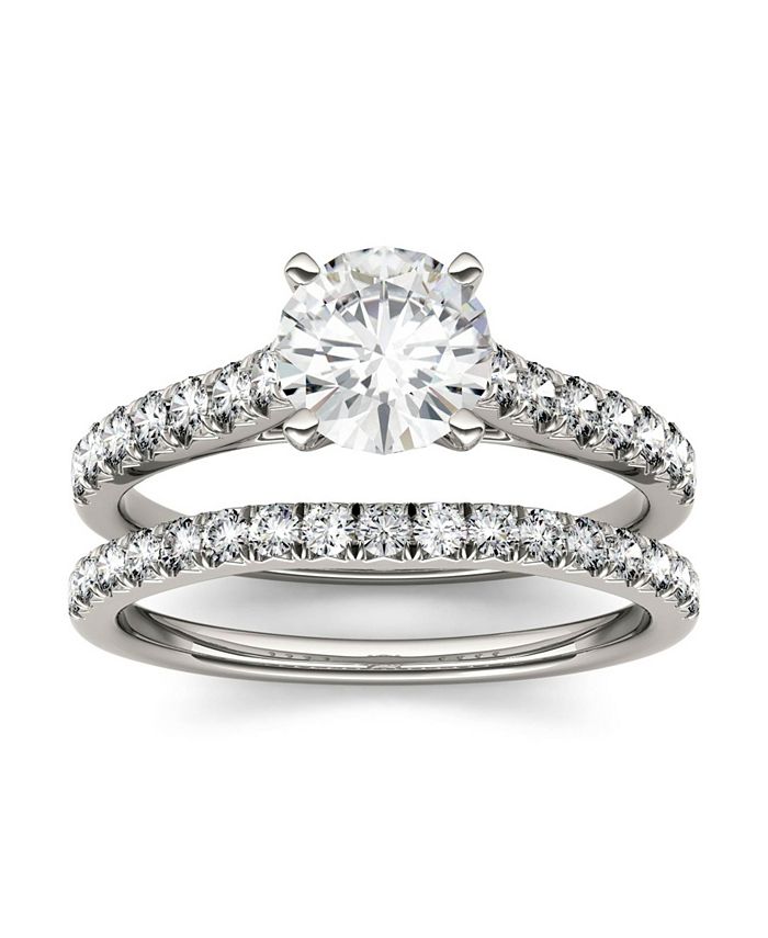 Charles & Colvard Moissanite Bridal Set (1-5/8 ct. t.w. Diamond ...