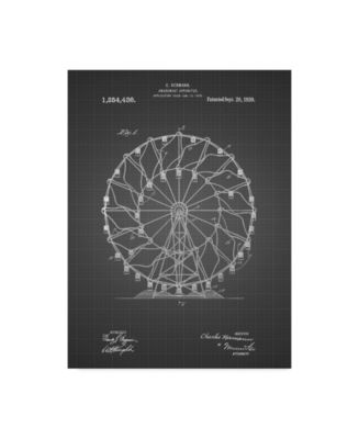 Trademark Innovations Cole Borders 'Ferris Wheel' Canvas Art - 19" x 14 ...