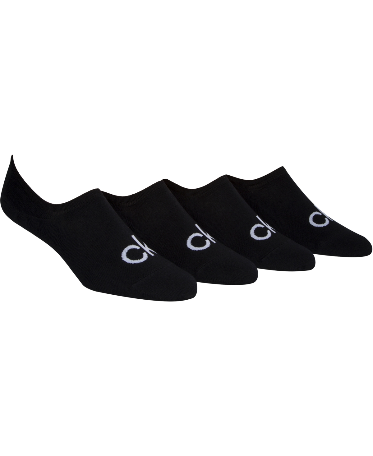 Calvin Klein Mens 4-Pk. Logo Liner Socks - Black