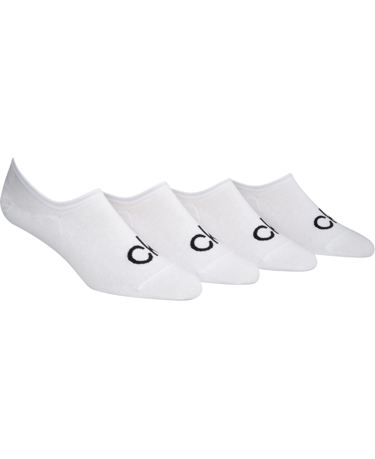 Click here for Calvin Klein Mens 4-Pk. Logo Liner Socks - White prices