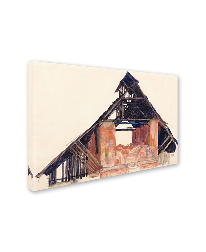 Trademark Global Egon Schiele 'Old Gable' Canvas Art - 24" x 16" x 2 ...