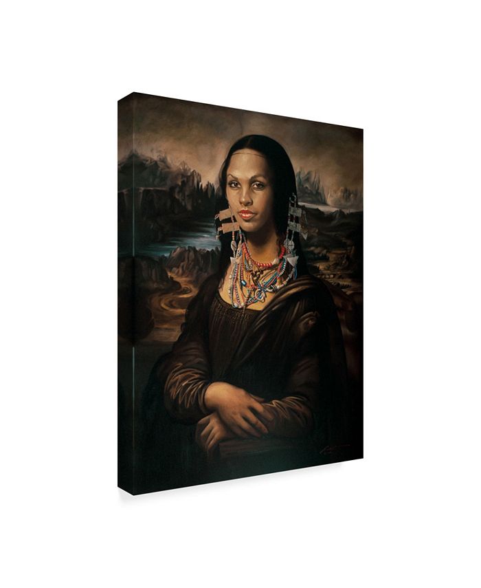 Trademark Global D. Rusty Rust 'Lisa Mona' Canvas Art - 24" x 18" x 2 ...