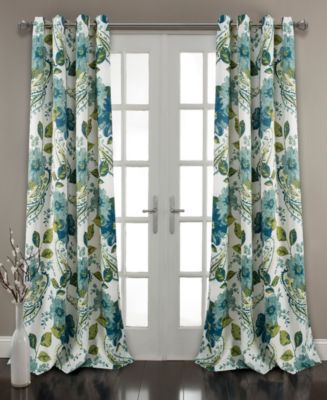 Floral Paisley 52" x 84" Curtain Set - Macy's