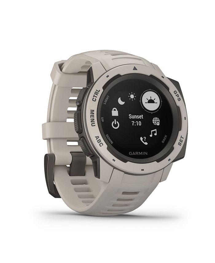 Garmin Unisex Instinct Tundra Silicone Strap Smart Watch 23mm - Macy's