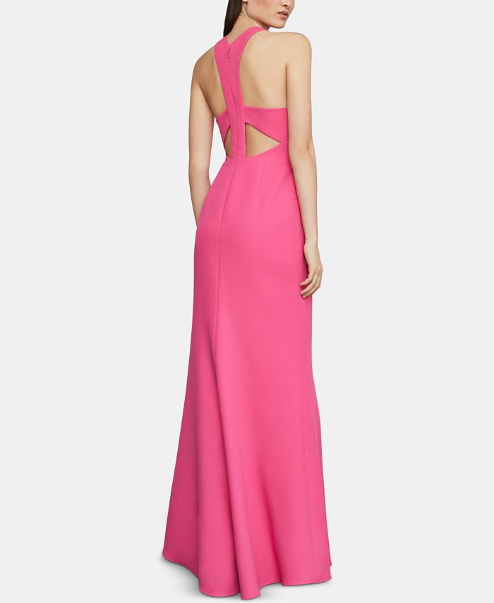 BCBGMAXAZRIA Keyhole Halter Gown - Macy's