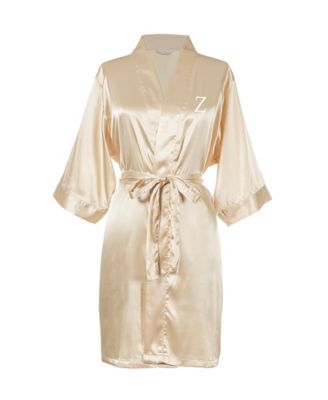 Personalized Luxury Gold Satin Robe (S-M) - Macy's