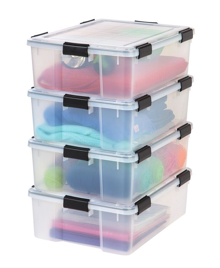 IRIS USA Iris 41 Quart Weather tight Storage Box, 4 Pack - Macy's