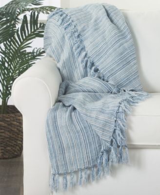 Jaipur Living Seafarer Stripe Blue/White Throw 51" X 67" - Macy's