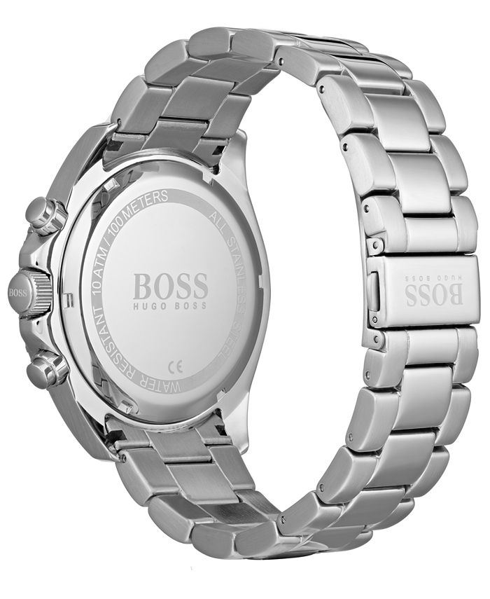 BOSS Men's Chronograph Ocean Edition Stainless Steel Bracelet Watch ...