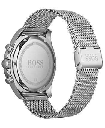 BOSS Men's Chronograph Ocean Edition Stainless Steel Mesh Bracelet ...