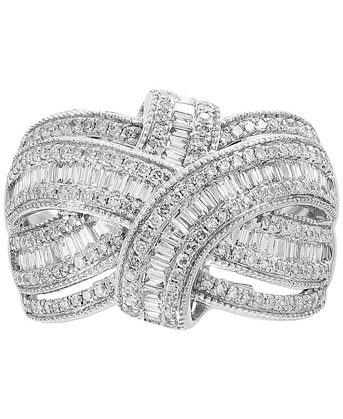 EFFY Collection EFFY® Diamond Weave Ring (7/8 ct. t.w.) in 14k White ...