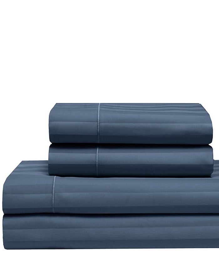 Elite Home Satin Cooling Cotton Full Sheet Set - Macy's