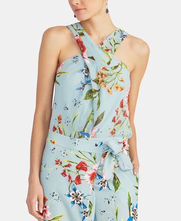 Rachel Rachel Roy Scarlett Floral Print Halter Top Macys