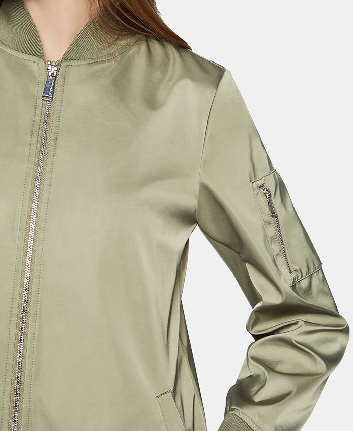 BCBGeneration Long Bomber Jacket - Macy's