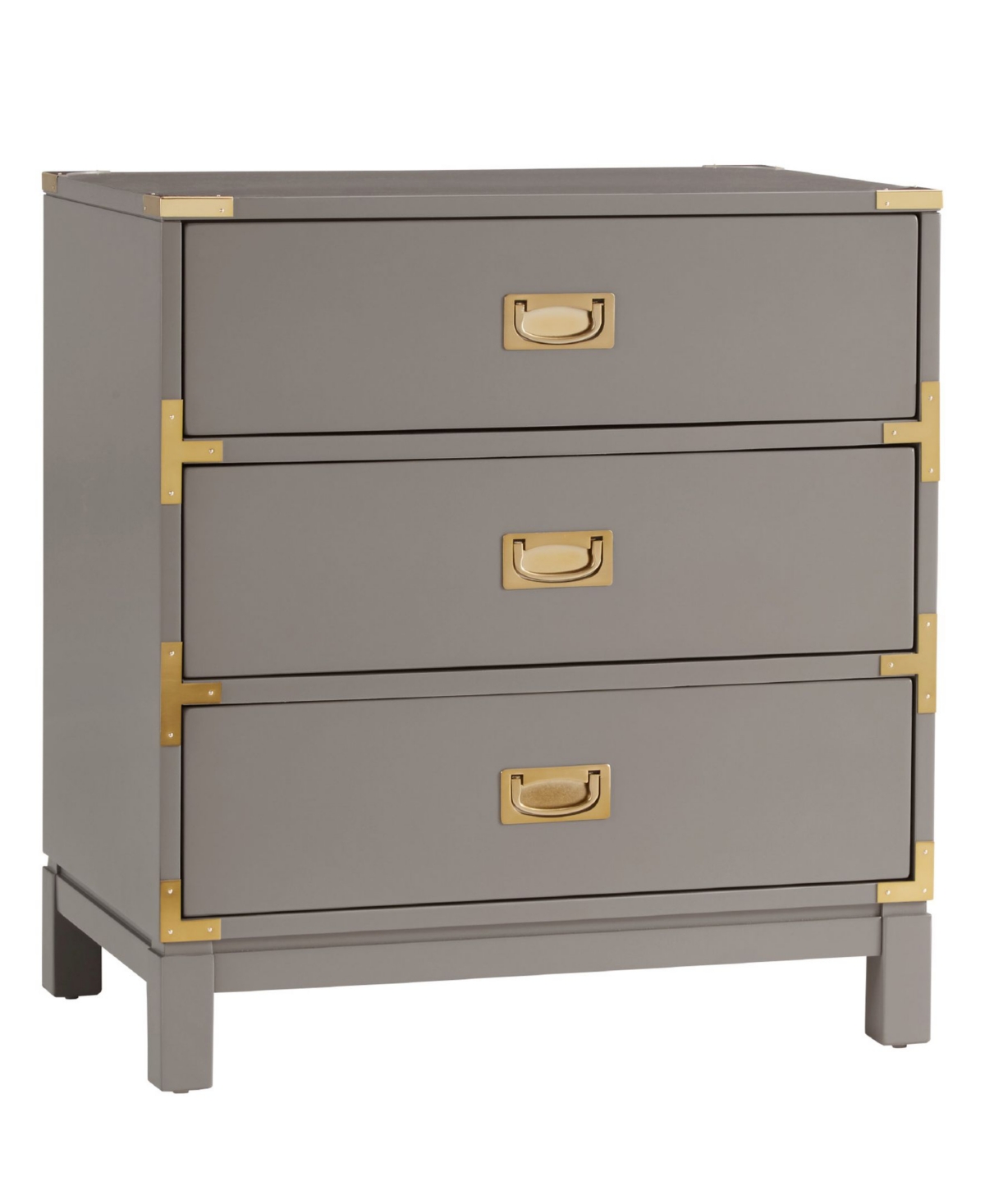 Click here for Herley 3-Drawer Gold Accent End Table Nightstand -... prices