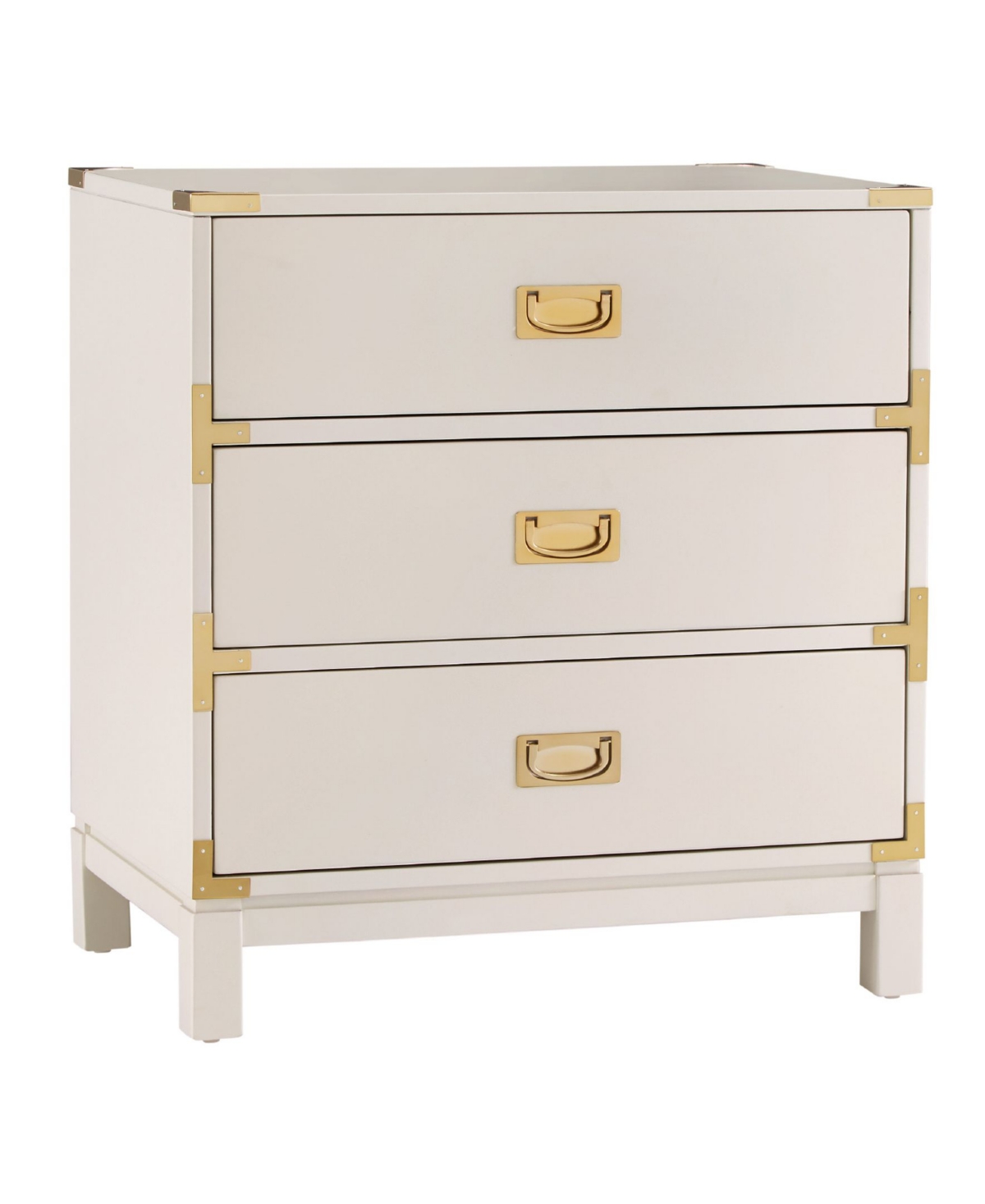 Click here for Herley 3-Drawer Gold Accent End Table Nightstand -... prices