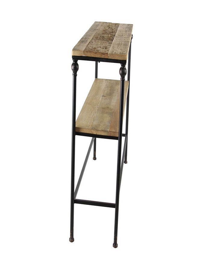 Rosemary Lane Farmhouse 31" x 41" Iron and Wood Console Table - Macy's