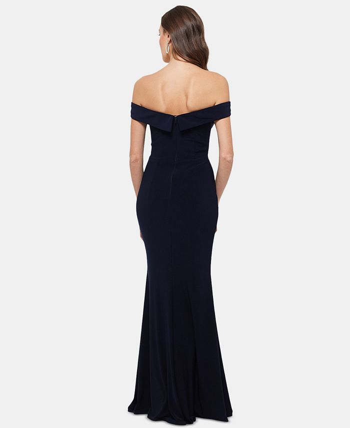 XSCAPE Off-The-Shoulder Gown - Macy's