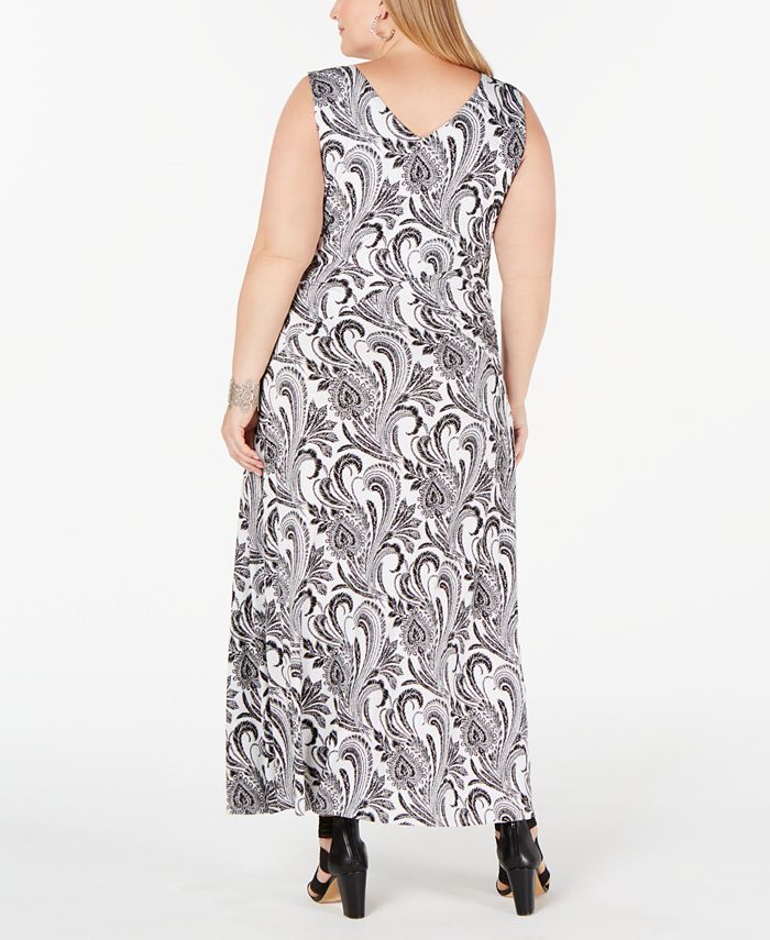 INC International Concepts INC Plus Size Printed Maxi Dress, Created ...