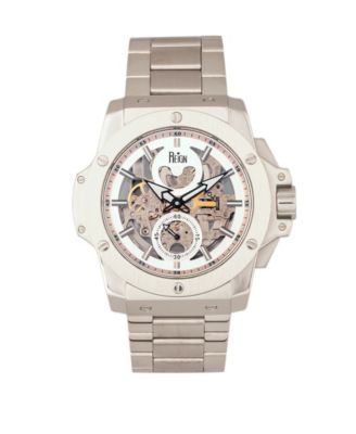 Reign Commodus Automatic Silver Dial, Skeleton Bracelet Stainless Steel ...