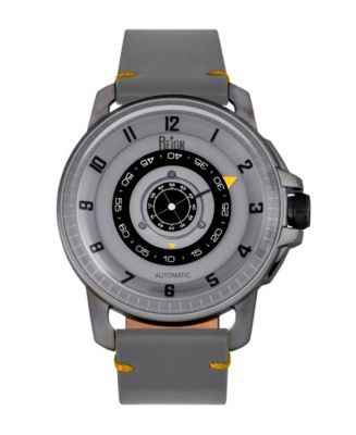 Reign Monarch Automatic Gunmental Case, Genuine Grey Leather Watch 46mm ...