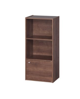 3 Tier Wood Storage Shelf with Door - Macy's