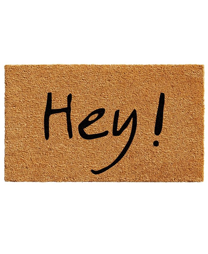 Home & More Hey 17" x 29" Coir/Vinyl Doormat - Macy's