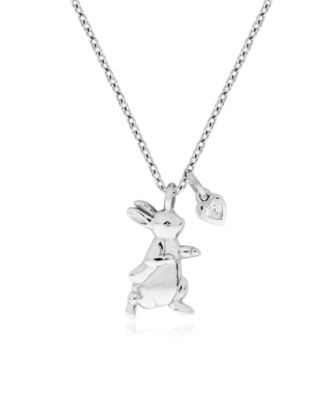 Beatrix Potter Sterling Silver Peter Rabbit Cubic Zirconia Pendant ...