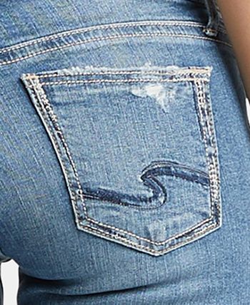 Silver Jeans Co. Suki Ripped Straight-Leg Jeans - Macy's