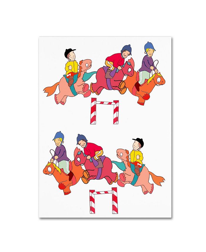 Trademark Global Miguel Balbas 'Horses Pattern' Canvas Art - 47" x 35 ...