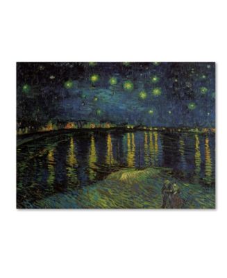 Vincent van Gogh 'Starlight Over the Rhone' Canvas Art - 47" x 35" x 2 ...