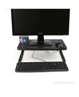 Mind Reader Exra Wide Monitor Stand Riser for Computer, Laptop, Desk ...