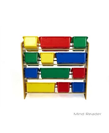 Mind Reader Toy Storage Organizer with 12 Storage Bins, Kids Storage ...