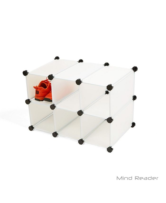 Mind Reader Multi Purpose Storage Rack Bookcase Shelves Bins with 6 ...