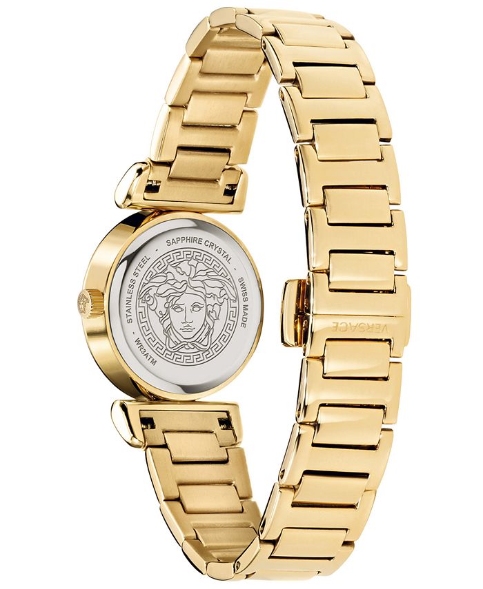 Versace Women's Swiss Mini Vanity Gold Ion-Plated Stainless Steel ...