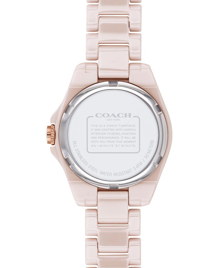 COACH Women's Astor Blush Ceramic Bracelet Watch 28mm - Macy's