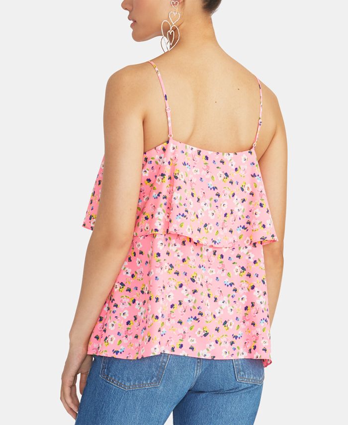 RACHEL Rachel Roy Austen Printed Ruffled Camisole - Macy's