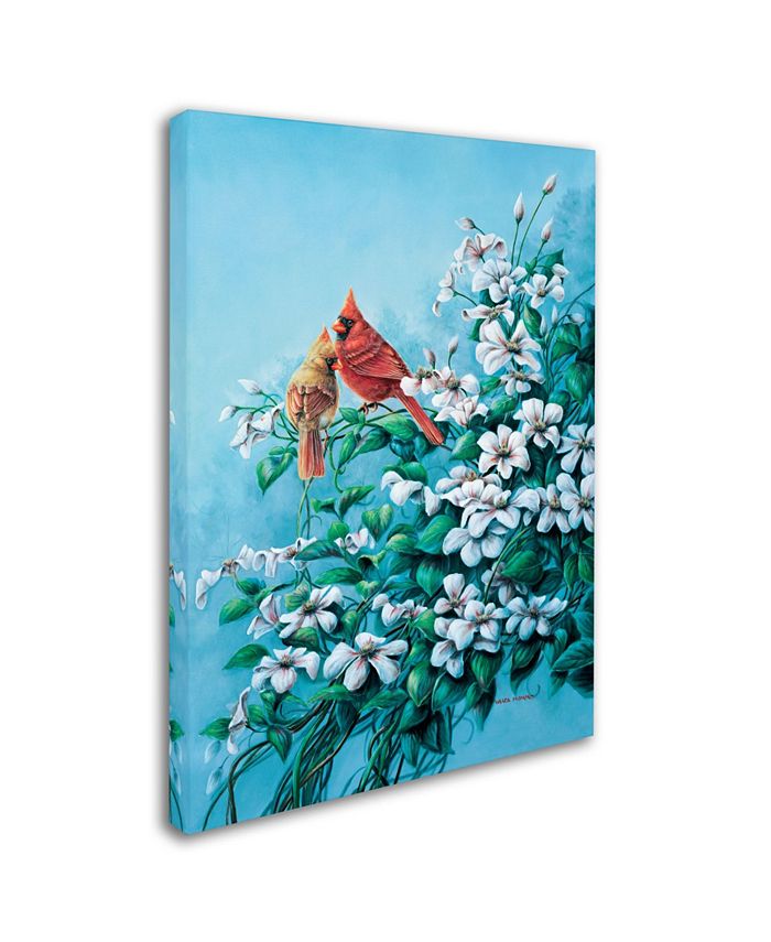 Trademark Global Wanda Mumm 'Cardinals' Canvas Art - 19" x 14" x 2 ...