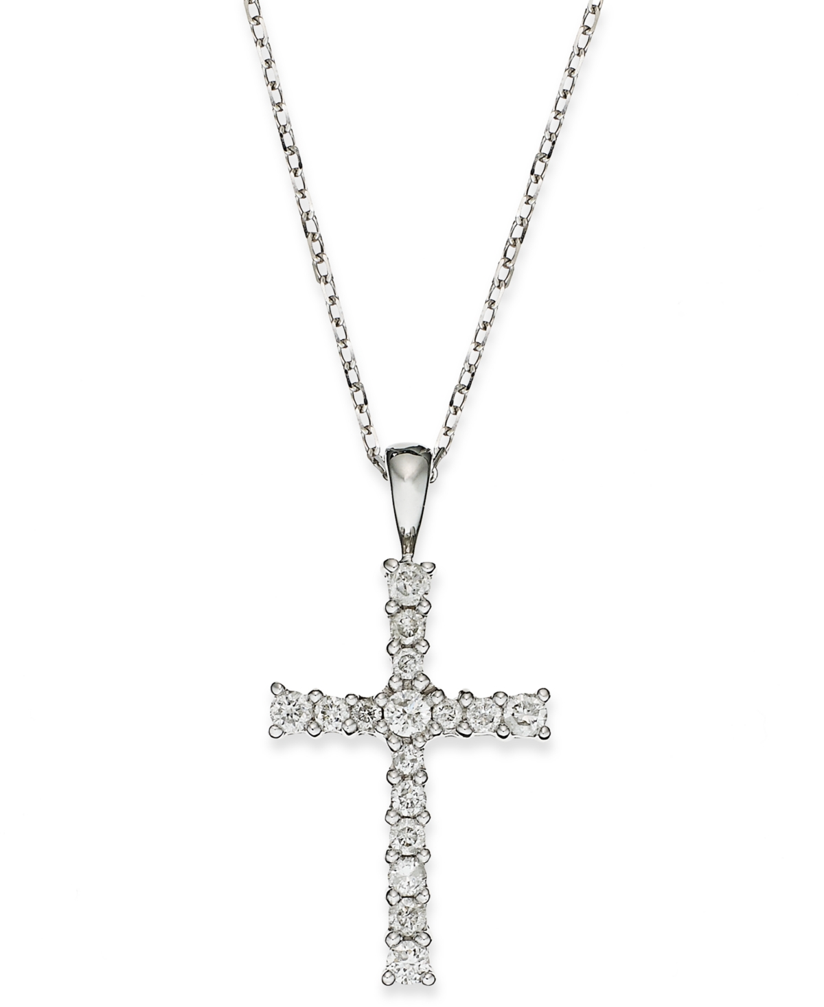 Click here for Diamond Cross Pendant Necklace (1/4 ct. t.w.) in 1... prices