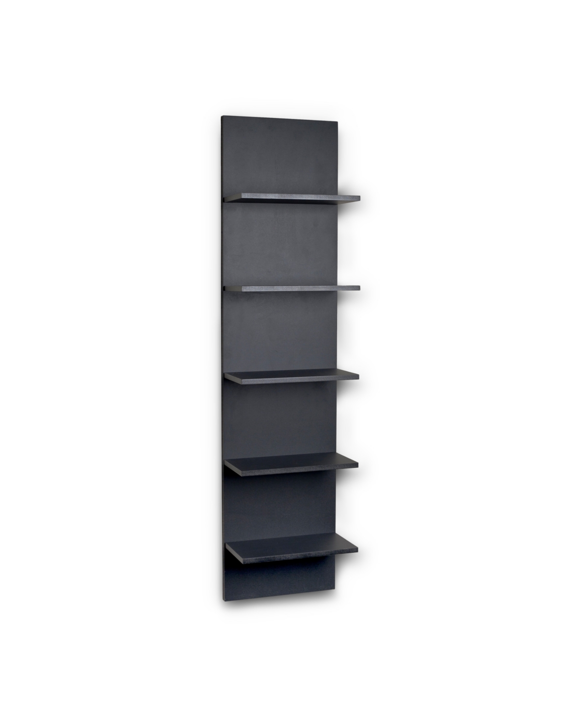 Click here for Danya B. Grain Finish Wide Column Wall Shelf - Bla... prices